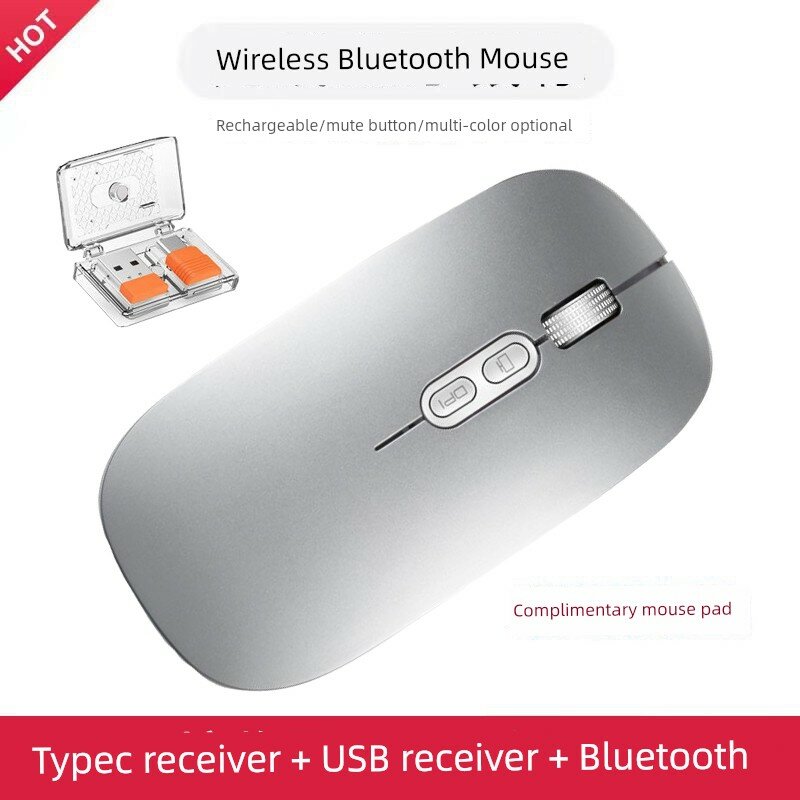 Беспроводная Bluetooth-мышь для ноутбуков Apple MacBook Pro, M2/M13, с зарядкой, бесшумная, для iPad Официальная