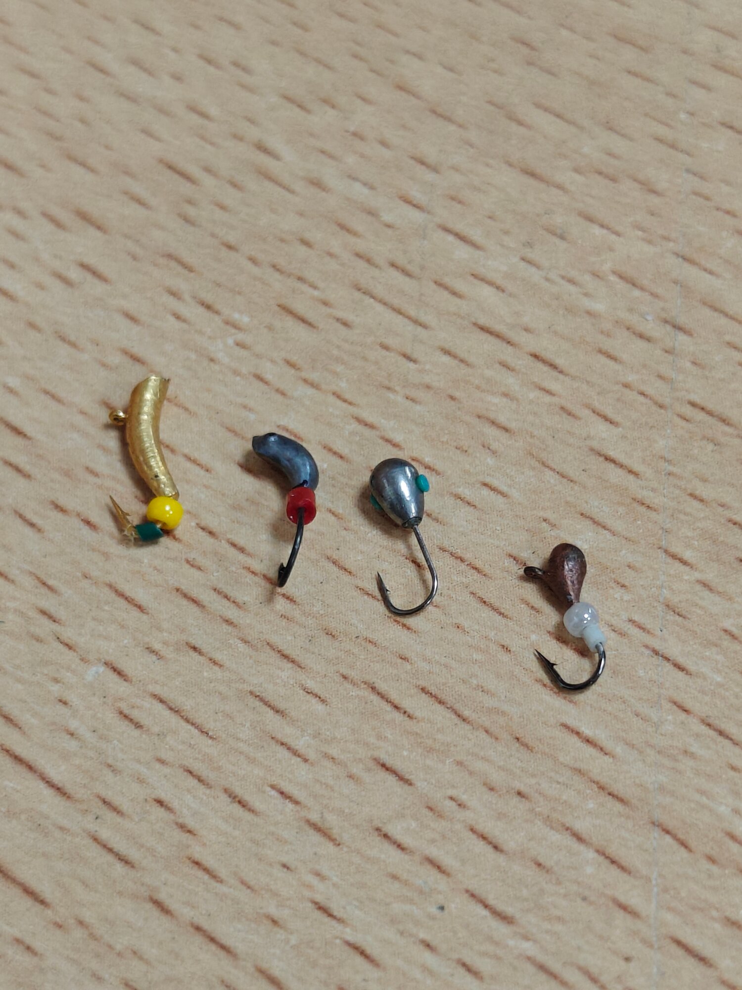 Мормышки для рыбалки вольфрамовые, ассорти, набор 4 шт, 0,31гр/0.35гр/0,17гр/0.15гр