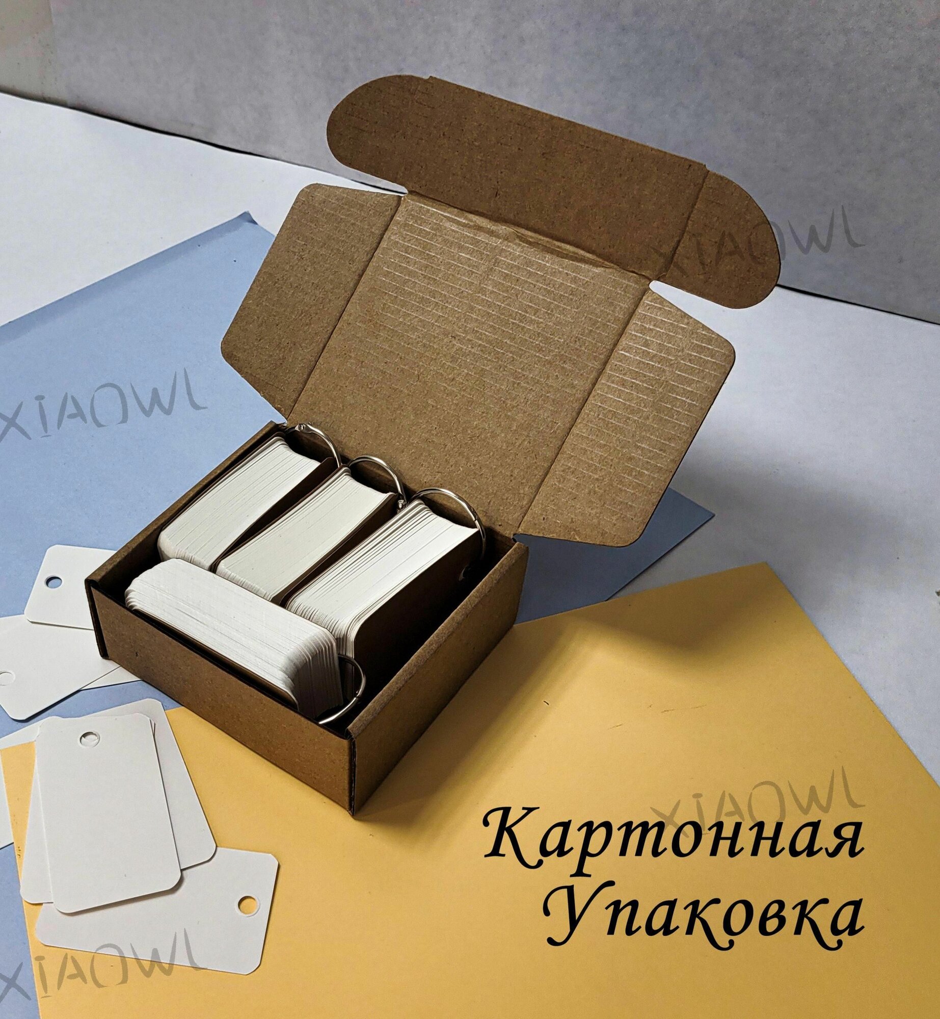 Флеш - карточки, для изучения, для записи, для запоминания, иностранных слов, индексные, на кольце 4 комплекта по 95 штук