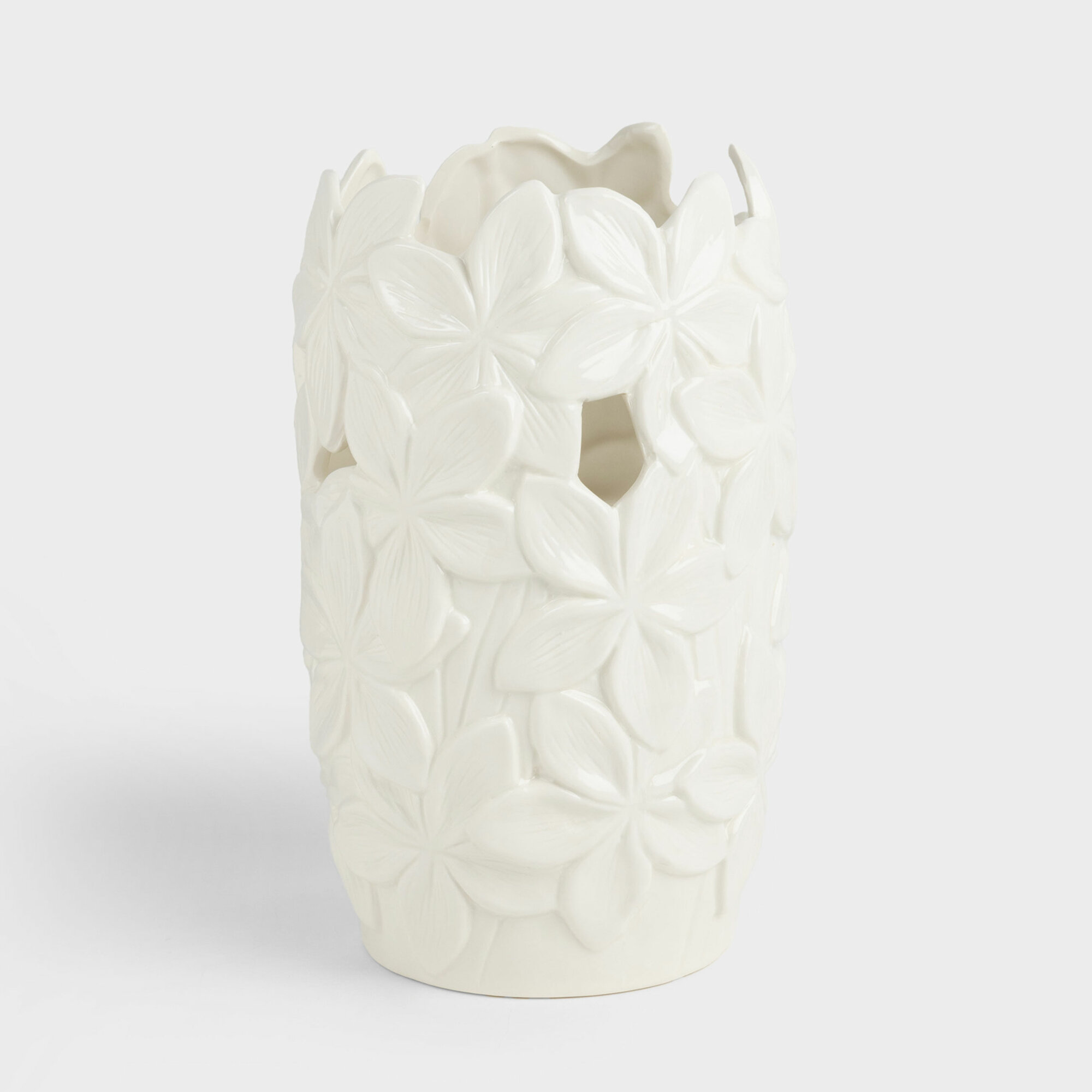 Ваза для цветов, 30 см, декоративная, фарфор P, молочная, Цветы, Bloome