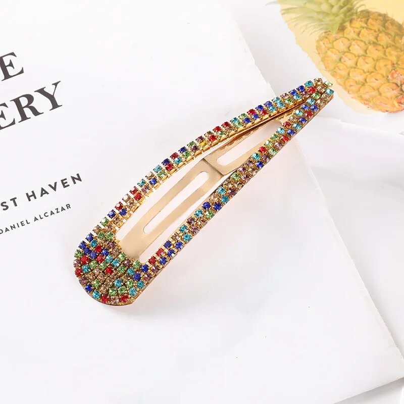 Кристальный зажим для волос cz, 8 см