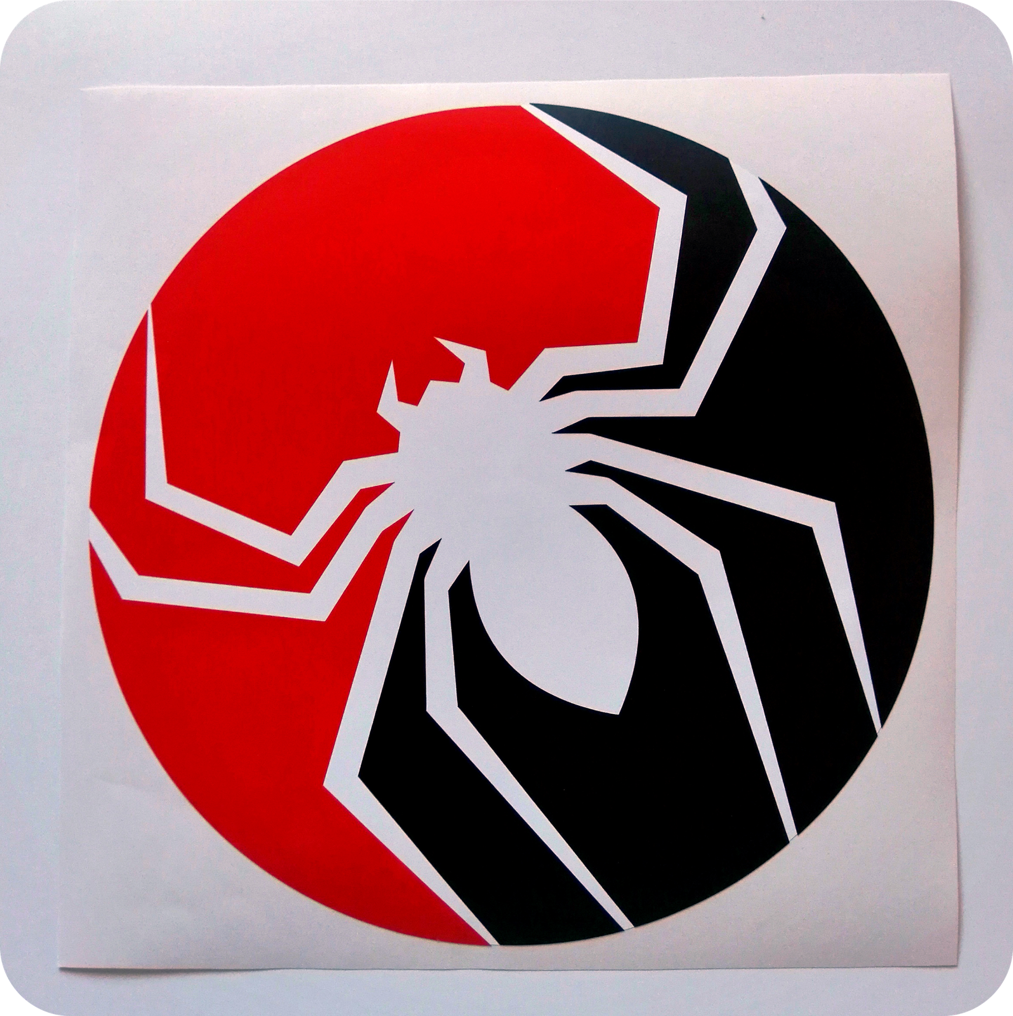 Наклейка на автомобиль от LEO PRINT "Человек-паук эмблема", виниловая, самоклеющаяся