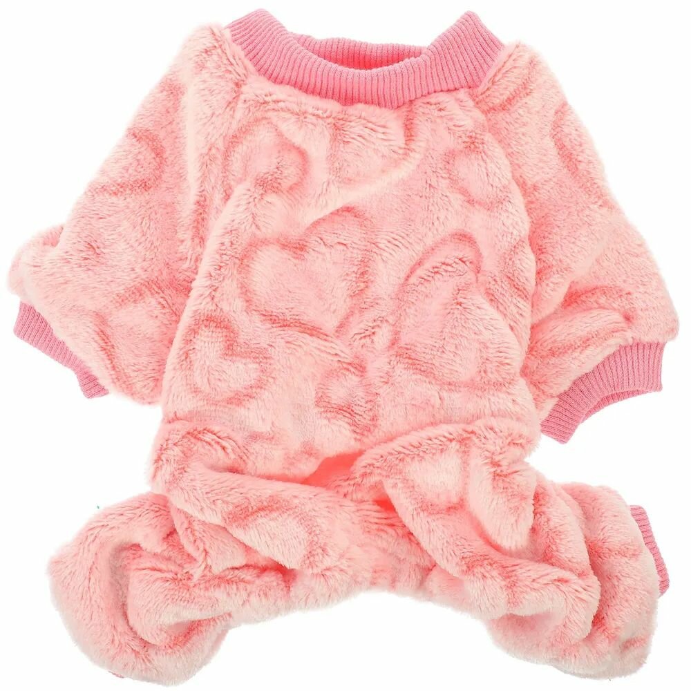 Зимняя одежда для собак из розового фланелевого материала для маленьких питомцев