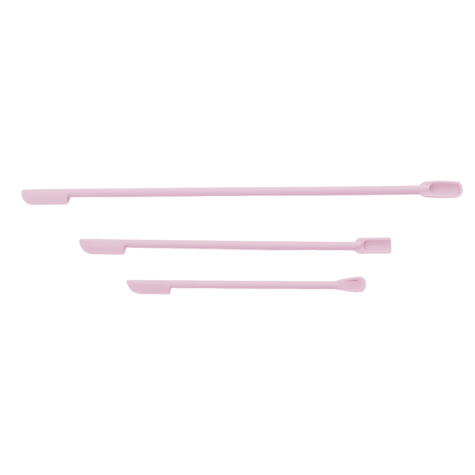 3pcs мини -силиконовые лопаты двойной макияж скребок для косметической бутылки и фруктового джема светло -красный