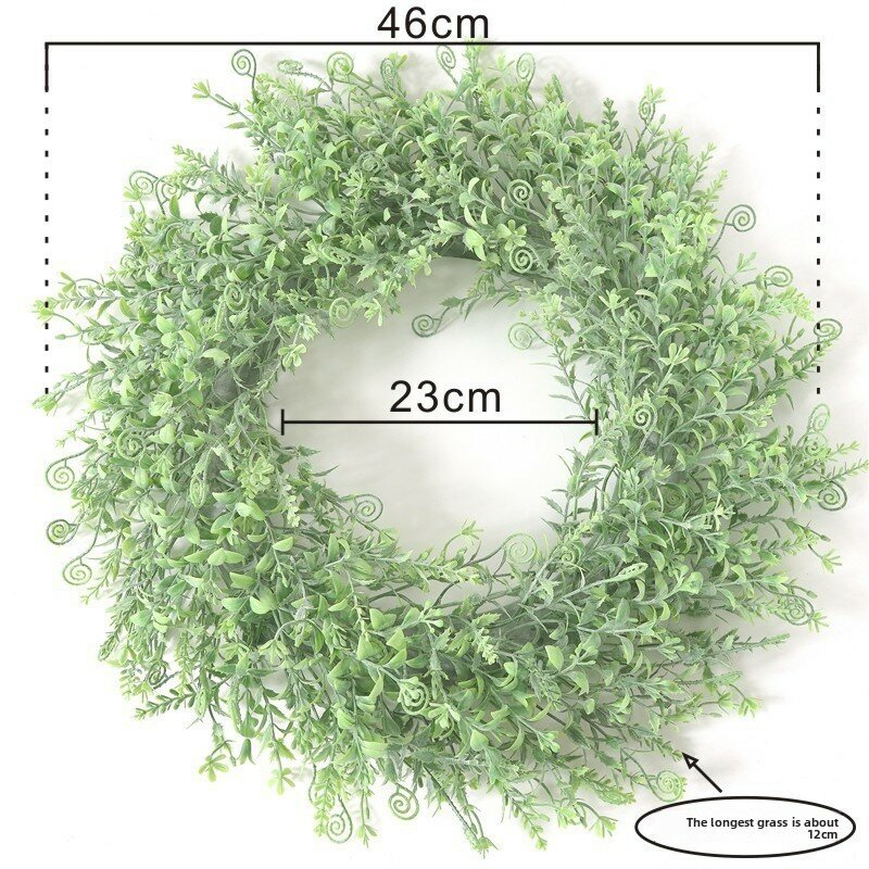 Флористический венок из трав с лавандой и декоративными элементами для свадьбы и сезонного декора