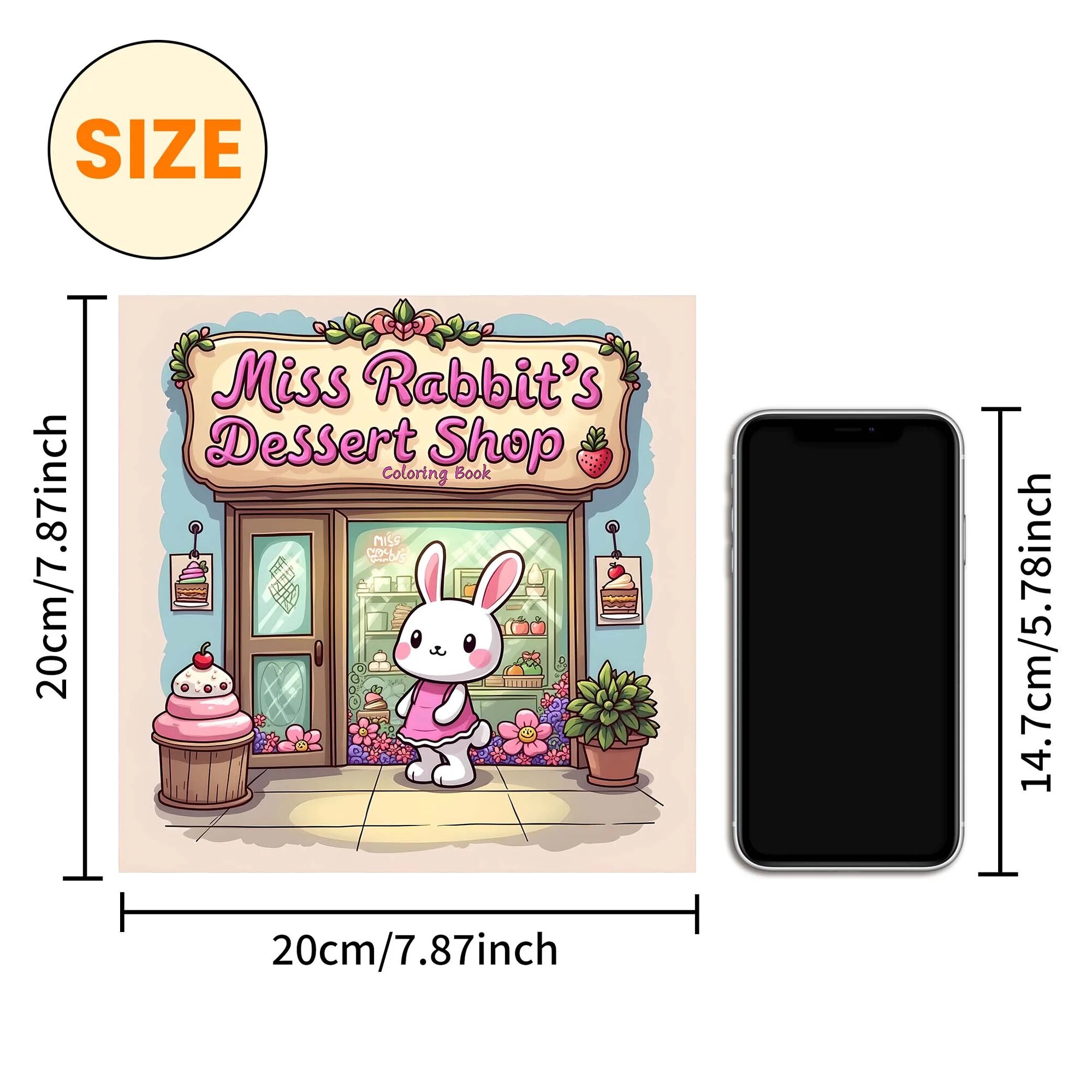 Книжка-раскраска Miss Rabbit's Dessert Shop, X1-1001