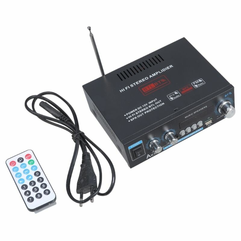 (1 комплект) Цифровой усилитель мощности AK35 Bluetooth U Disk Power Amplifier (Новая Зеландия) - Европейский стандарт