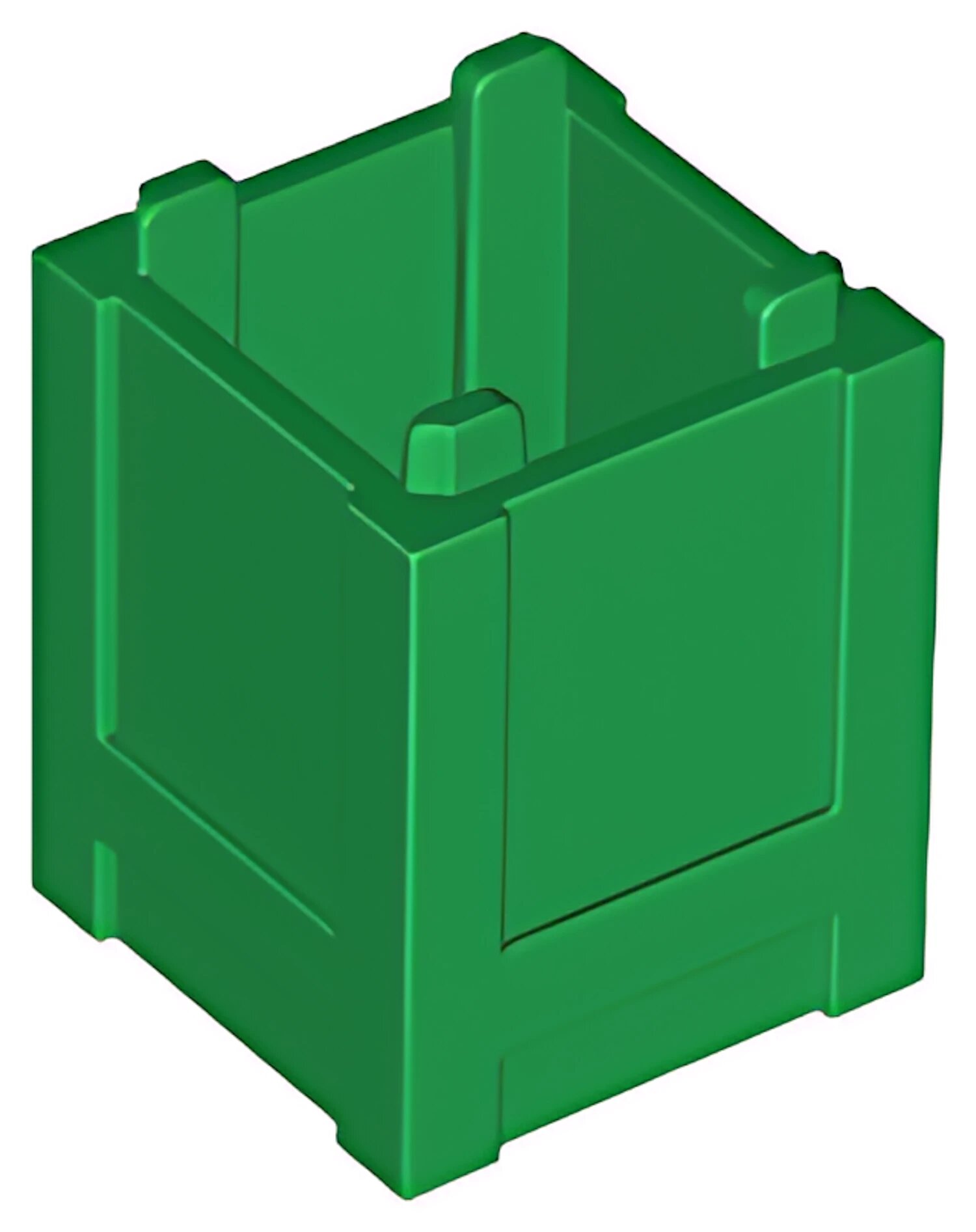Деталь LEGO Контейнер Lego Container, Box 2 x 2 x 2 - Top Opening 61780 Green N
