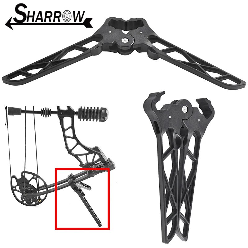 Подставка для блочного лука для стрельбы из лука, пластиковый складной кронштейн для держателя лука, удобная съемная подставка для охоты, стрельбы по мишеням