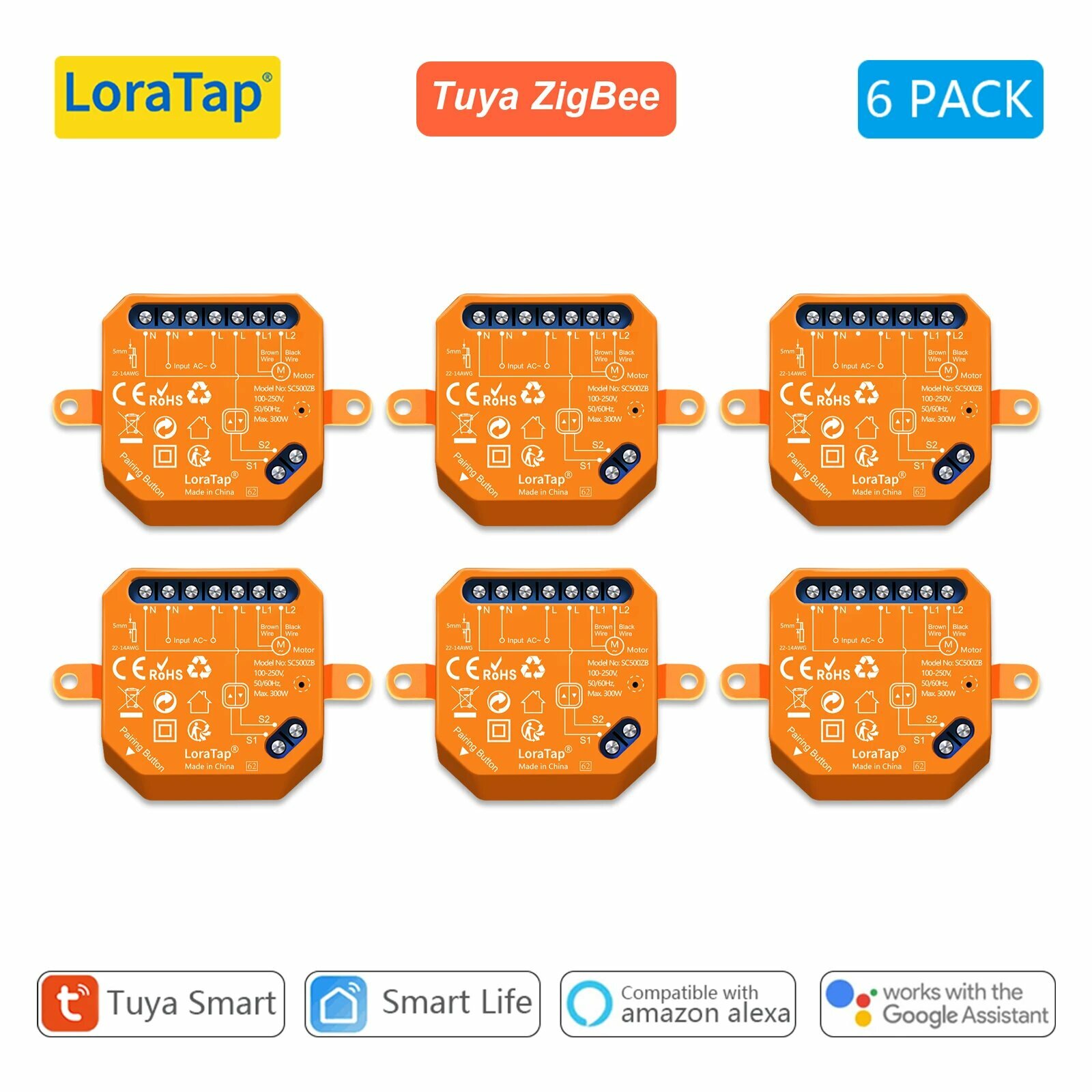 Модуль LoraTap ZigBee для штор, 6 PACK