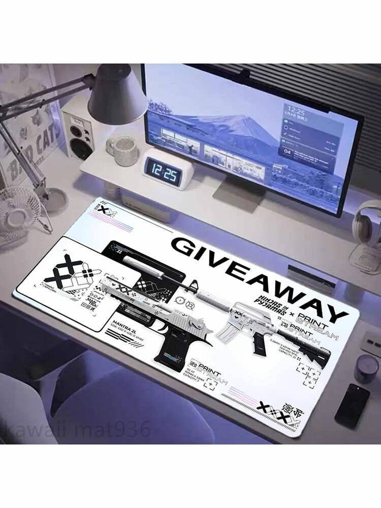 Коврик для мыши CSGO Counter-Strike, XXL, нескользящее резиновое основание, водоотталкивающий, 40 x 90 см