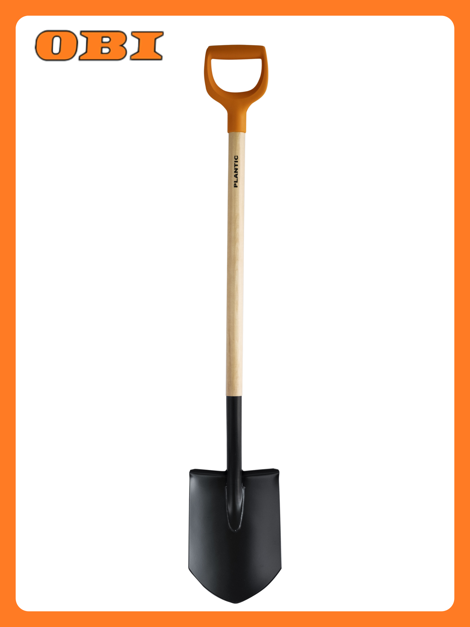 Лопата Plantic Дача 11008-01, штыковая, сталь, дерево, 118см