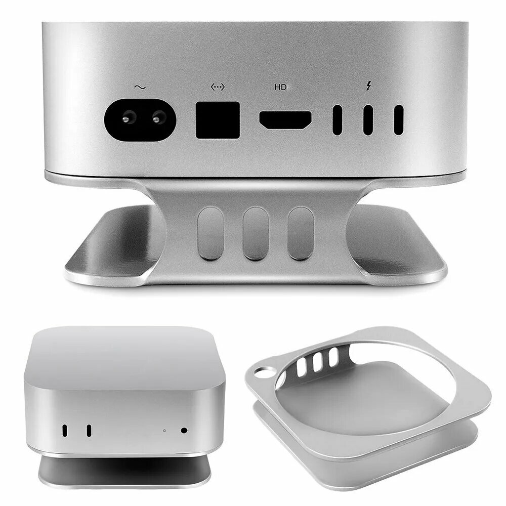 Металлический кронштейн для мини-компьютера, подходящий для Mac mini M4, эффективное рассеивание тепла, стабильное основание