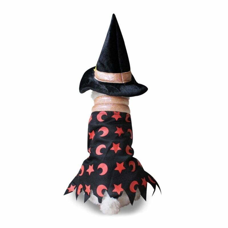 Костюм Для Трансформации Питомца на Хэллоуин и Рождество -SDZ07 Комплект Плаща Волшебника-S