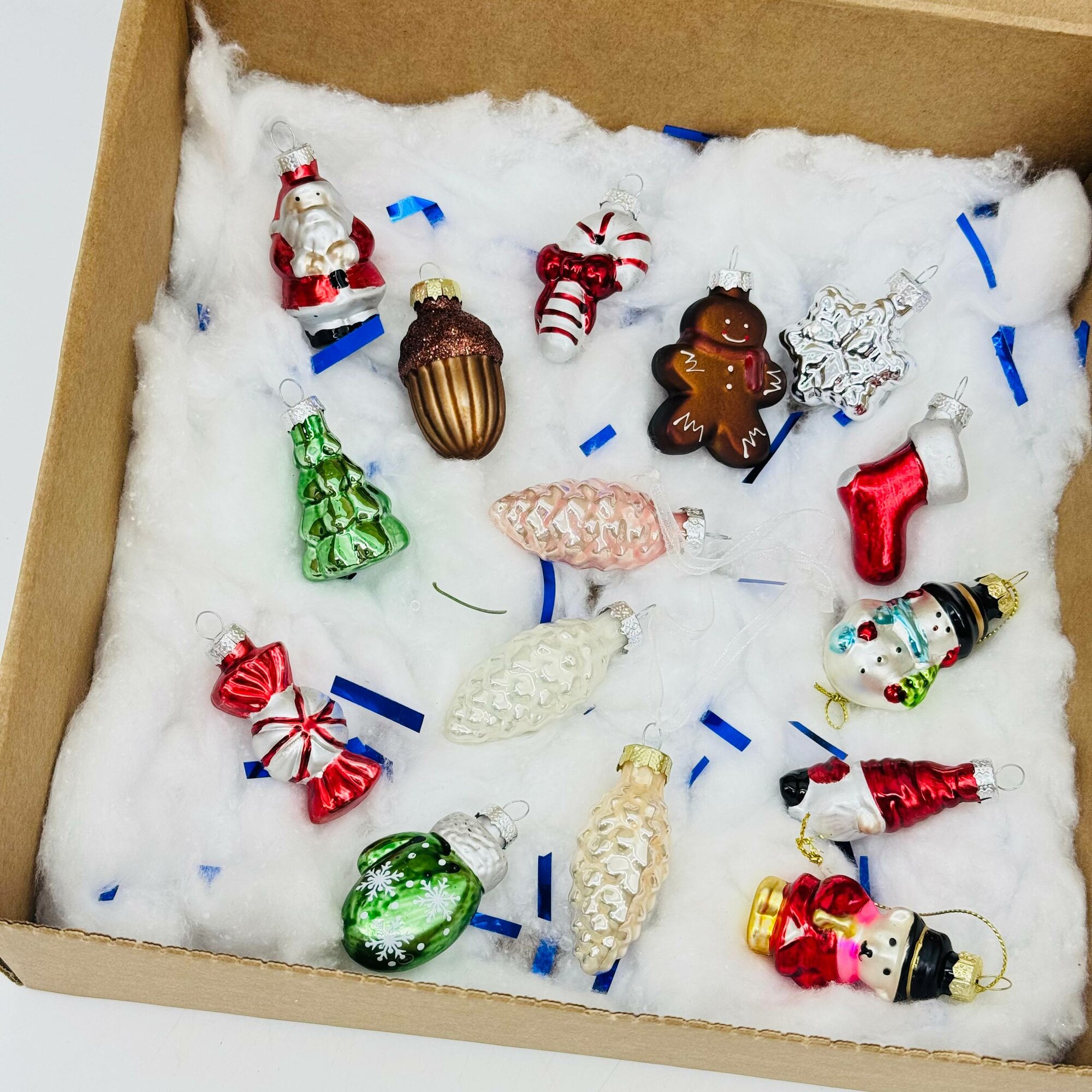 Набор винтажных стеклянных игрушек "Ностальгия по СССР". Новогодний декор. Набор №11