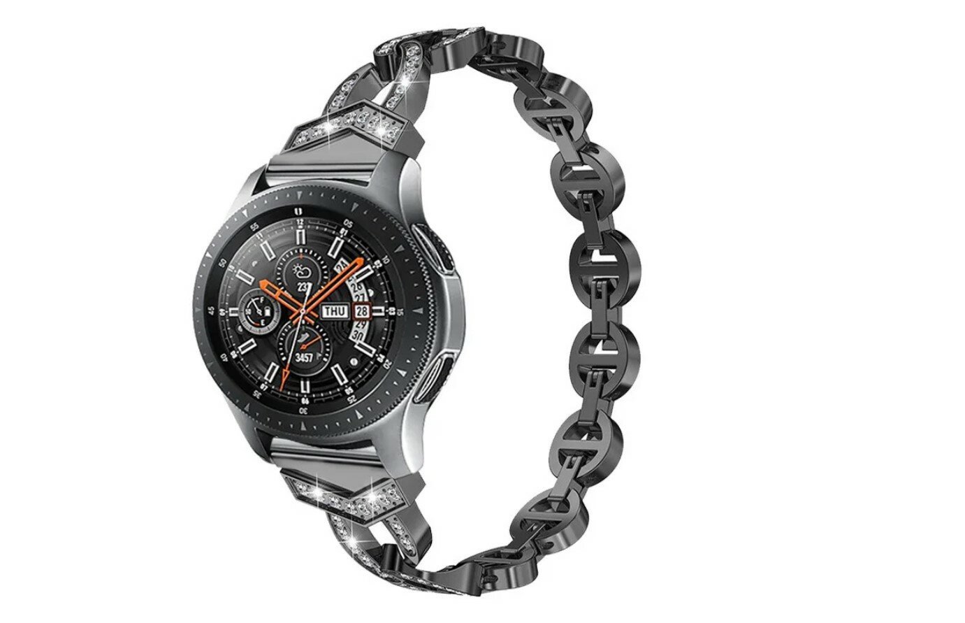 Элегантный сменный стальной ремешок MyPads для умных смарт-часов Samsung Galaxy Watch 42 mm (SM-R810) (черный)