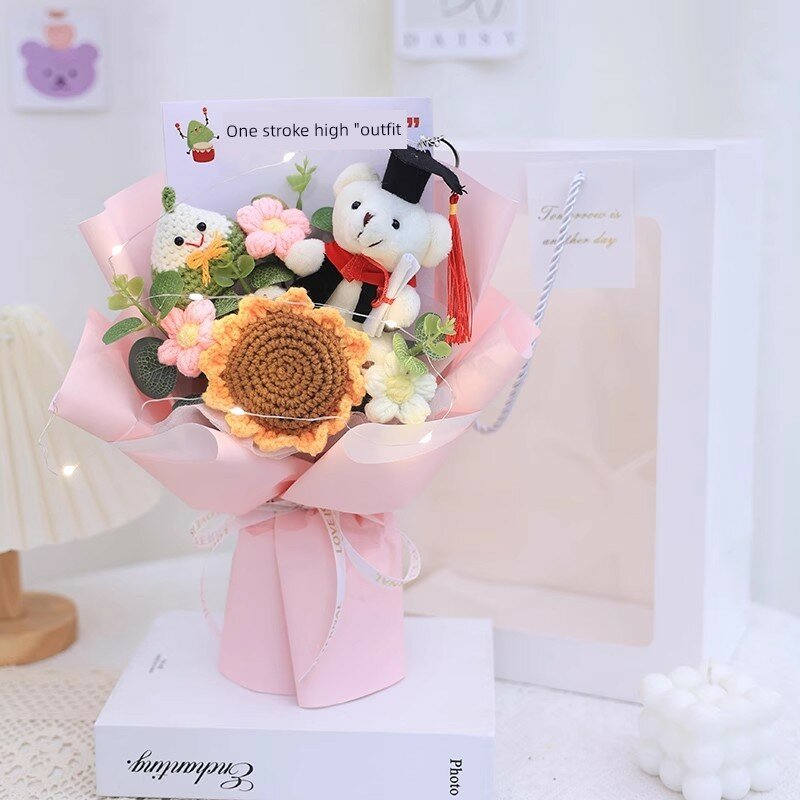 Подарочные куклы на выпускной в начальной школе и детском саду, детские букеты для мальчиков и девочек, плюшевые мишки,