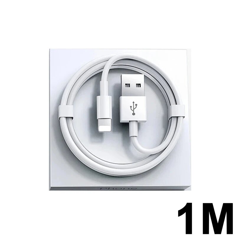 Оригинальный USB-кабель мощностью 35 Вт для APPLE iPhone 17 16 15 14 13 12 11 Pro Max Plus XS XR Кабель для быстрой зарядки USB C TO Ligntning Charger 1PCS, USB TO iOS 1M