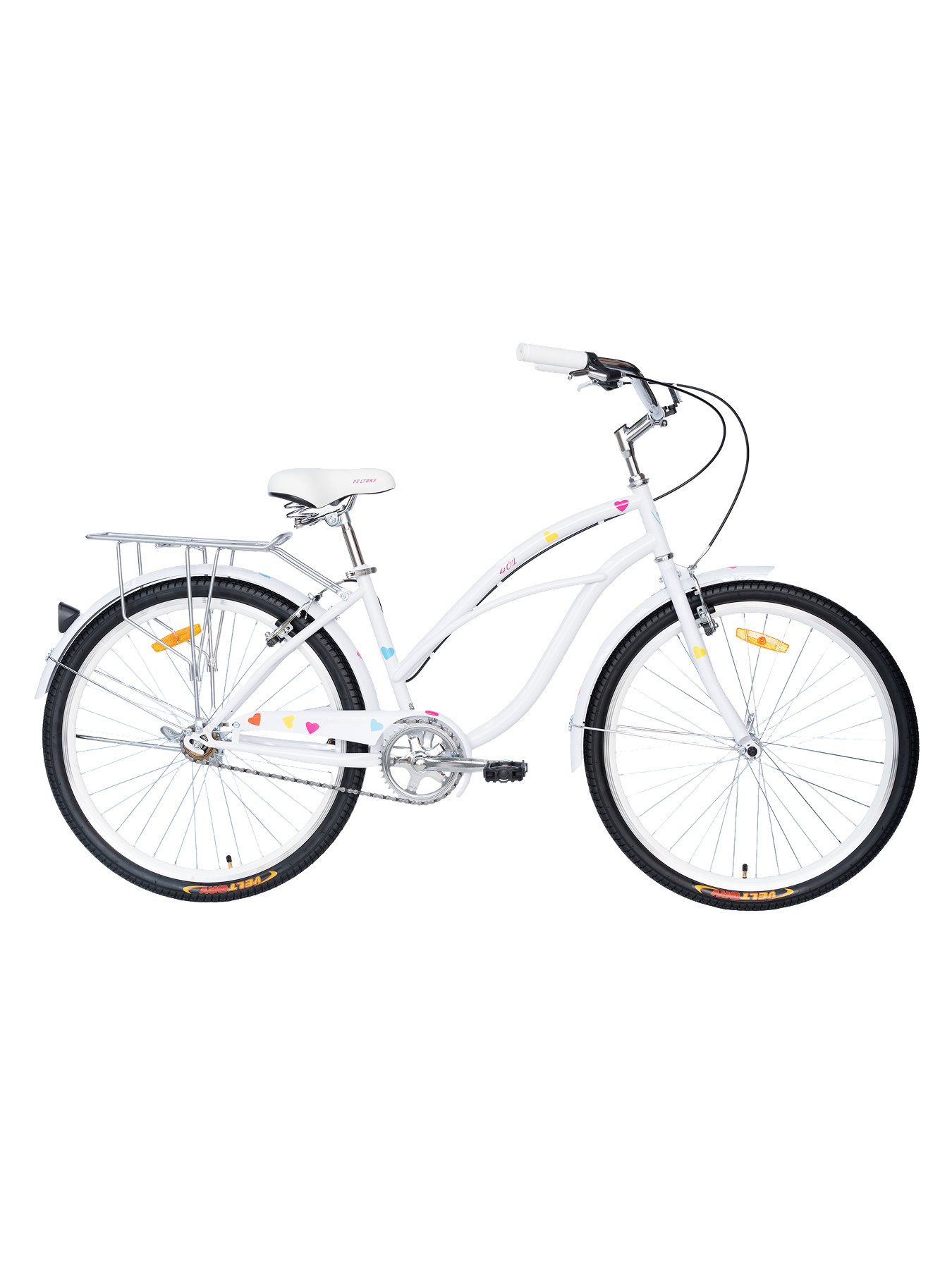 Велосипед городской VELTORY, стальной, женская модель 26V-401, белый