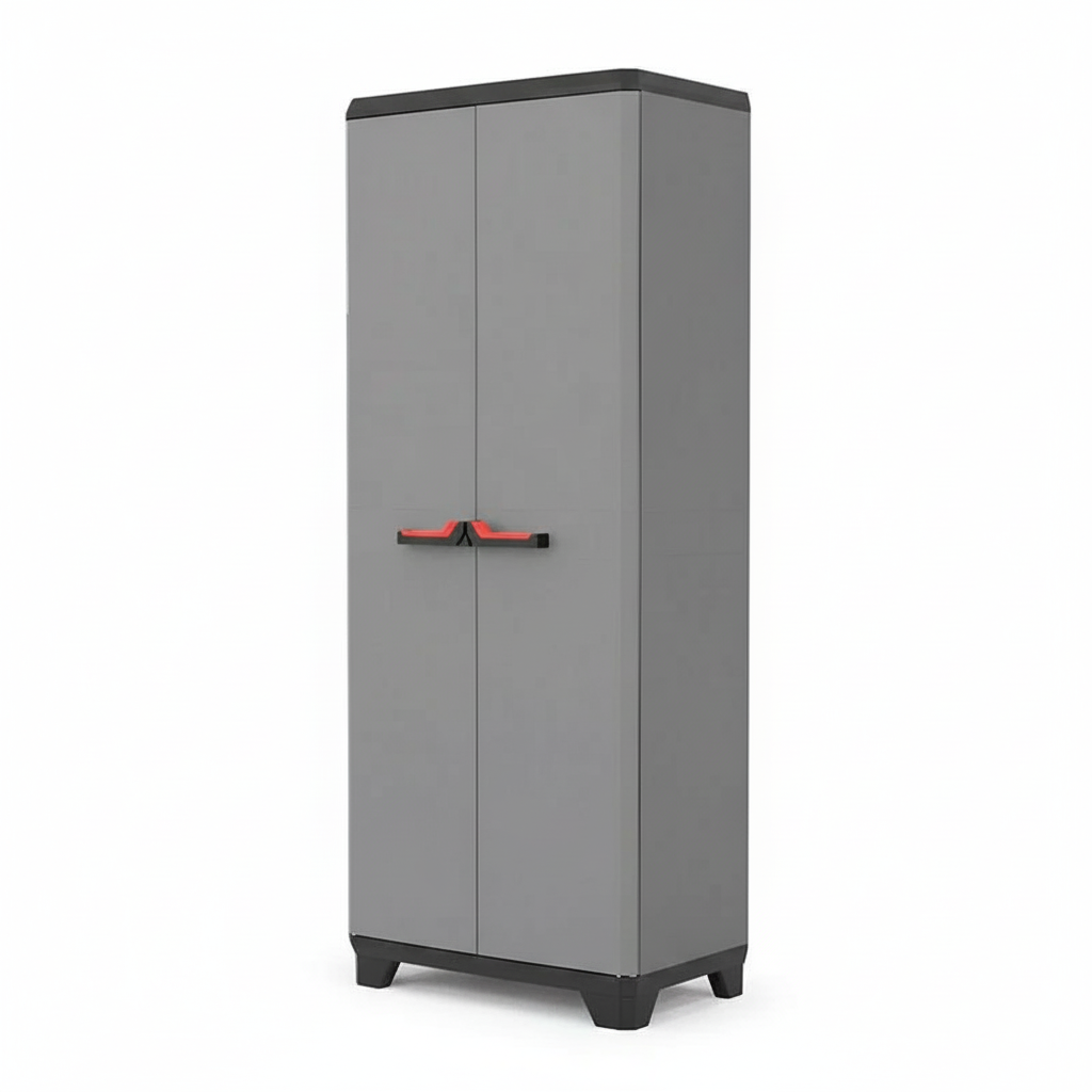 Шкаф хозяйственный Keter StiloTall Cabinet 9721000, 173x68x39 см, серый, распашные дверцы