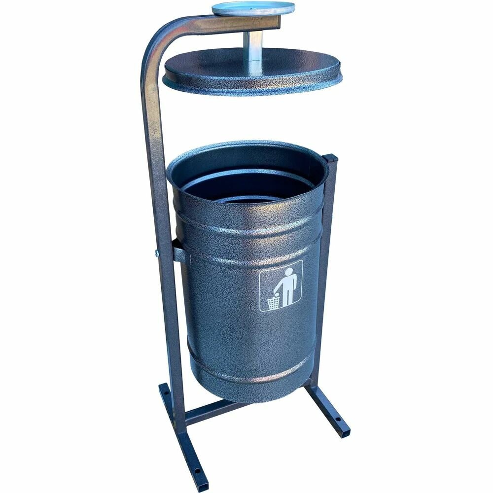 Урна ПК ОТК металлическая жемчужина 19л цвет антик серебро УЖ6СР