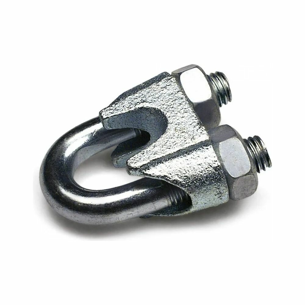 Зажим троса Промрукав одинарный, D4 мм, тип слоник, DIN 741, 100 шт. PR08.3892