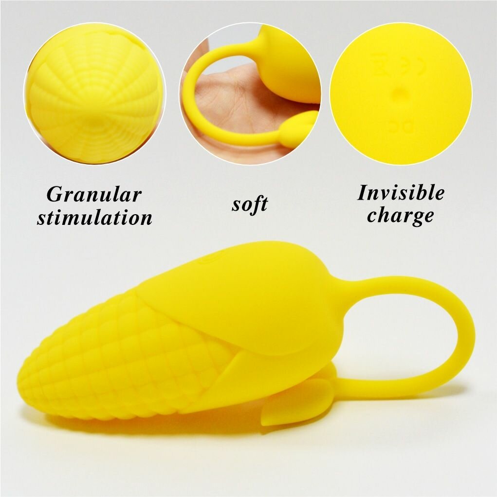 Мастурбатор женский / кукуруза вибратор / желтый 16.2CM 100G