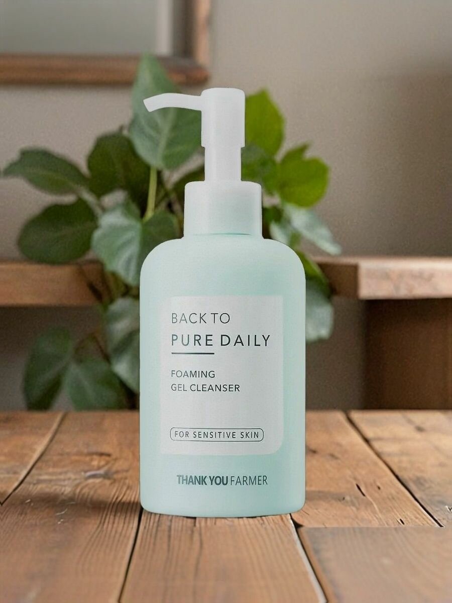 THANK YOU FARMER Гель очищающий для лица для ежедневного применения Back to Pure Daily Foaming Gel Cleanser, 200 мл