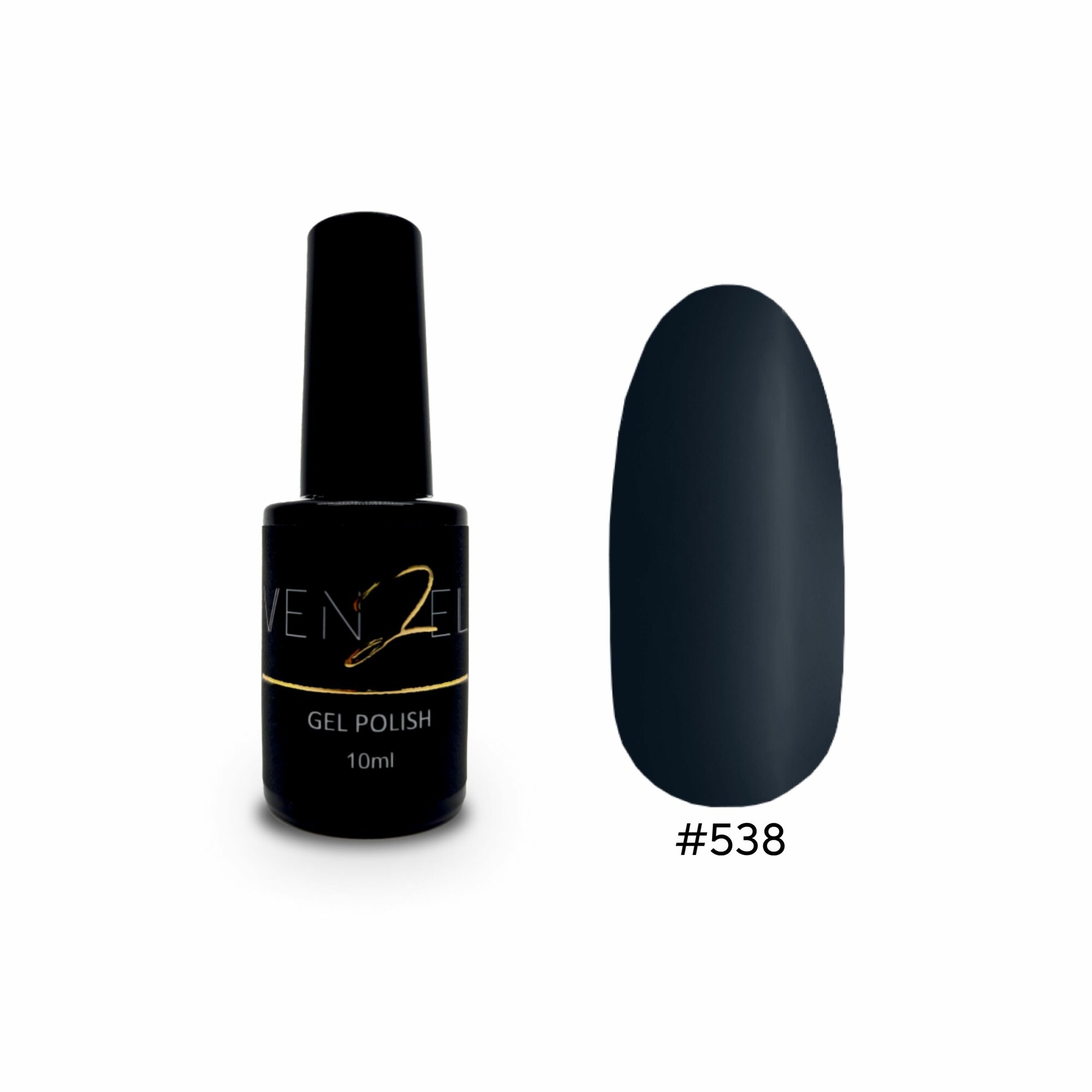 Venzel-538 синий гель-лак для ногтей плотный 10ml