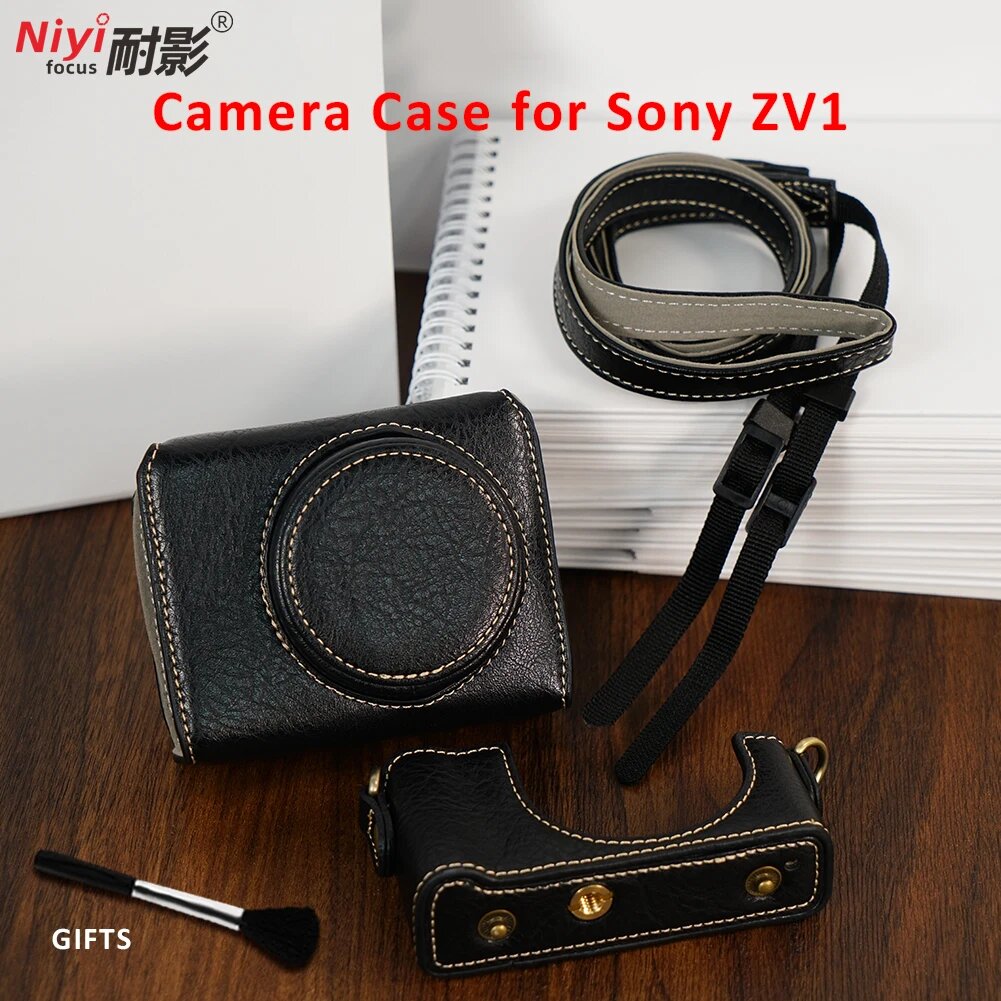 Кожаный чехол NiYi для Sony ZV1, черный