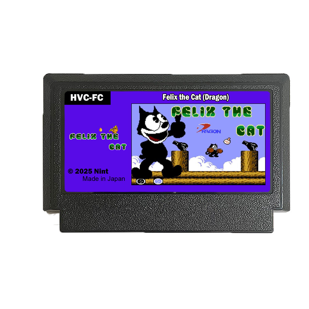 Felix the Cat (Dragon) - Игра 8-битный картридж Famicom - игровой картридж NES (8 bit, Английская версия)