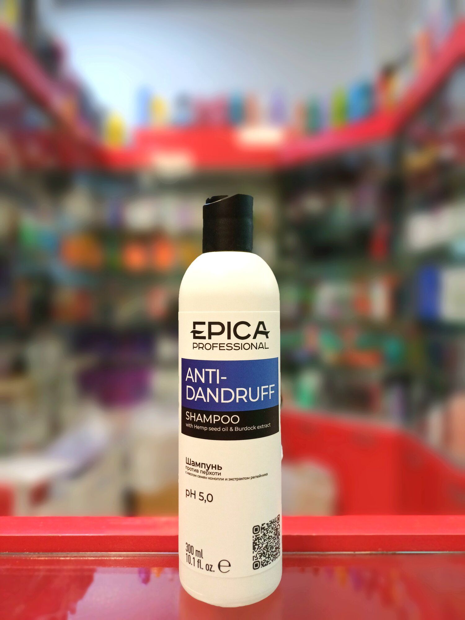 Шампунь против перхоти, 300мл с маслом семян конопли и экстрактом репейника Epica