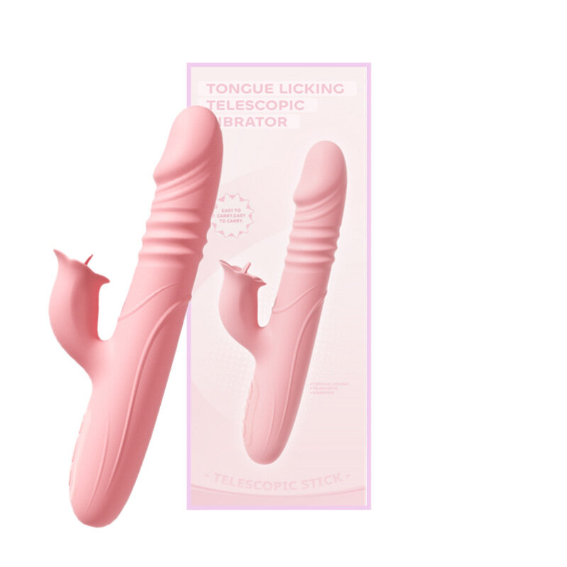 Ролики для поцелуя языка, телескопический вибратор, женский многочастотный язык, лизание, сильный удар, нагрев,