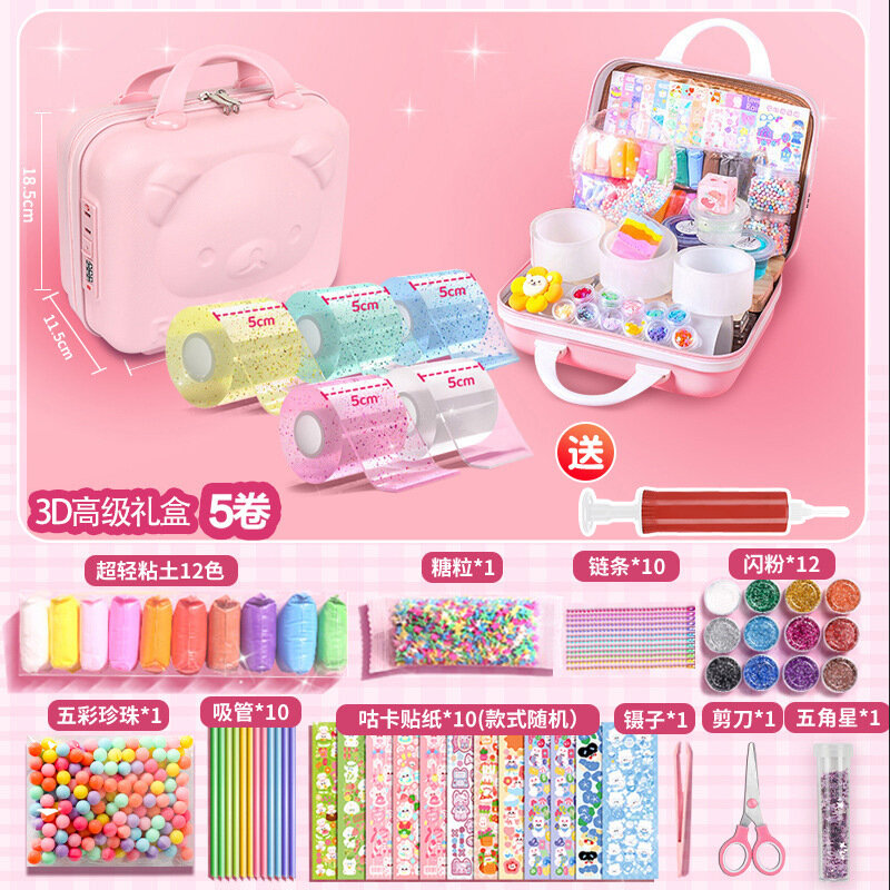 Набор нано-клея с блестками, игрушка для сжатия, нано-лента, пузырьковая лента, скрапбукинг, рукоделие, DIY, набор нано-двусторонней ленты оптом