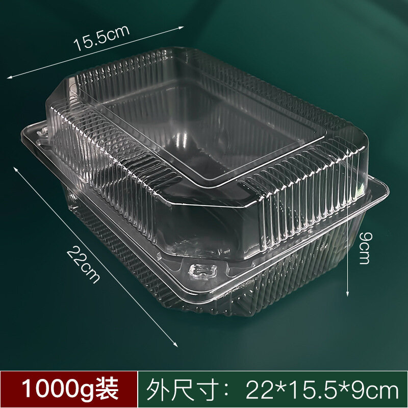 Упаковочная коробка для суши, утолщенная, одноразовая, прозрачная, средняя глубокая миска, торт, индейка, лапша, уличный ларек, длинная полоса, большая неглубокая