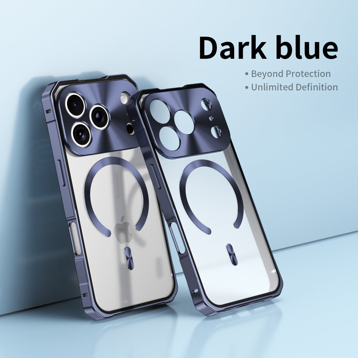 Чехол для Apple iPhone 17 Pro / Айфон 17 Про, soft touch, чехол-кардиомонитор, металл, поликарбонат (PC), защита камеры, ударопрочный, усиленные углы, Apple, Apple iPhone 17 Pro, blue,