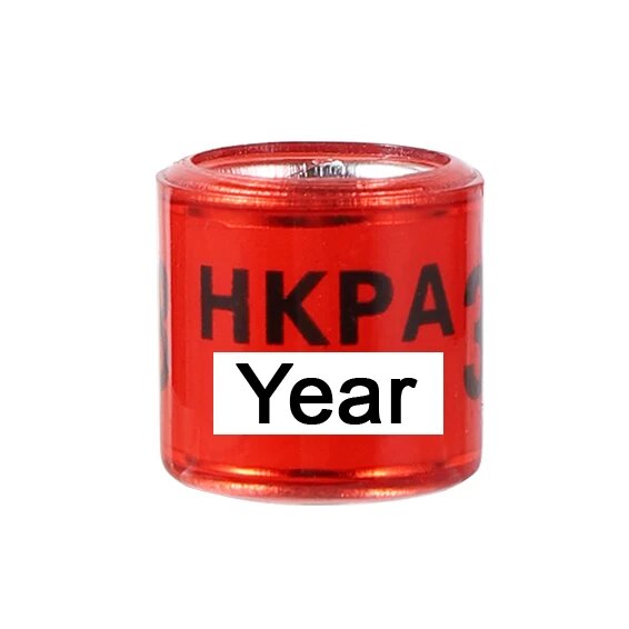 Кольца для ног голубей Adhere To Fly, 100 шт Красный, Year 2027, red