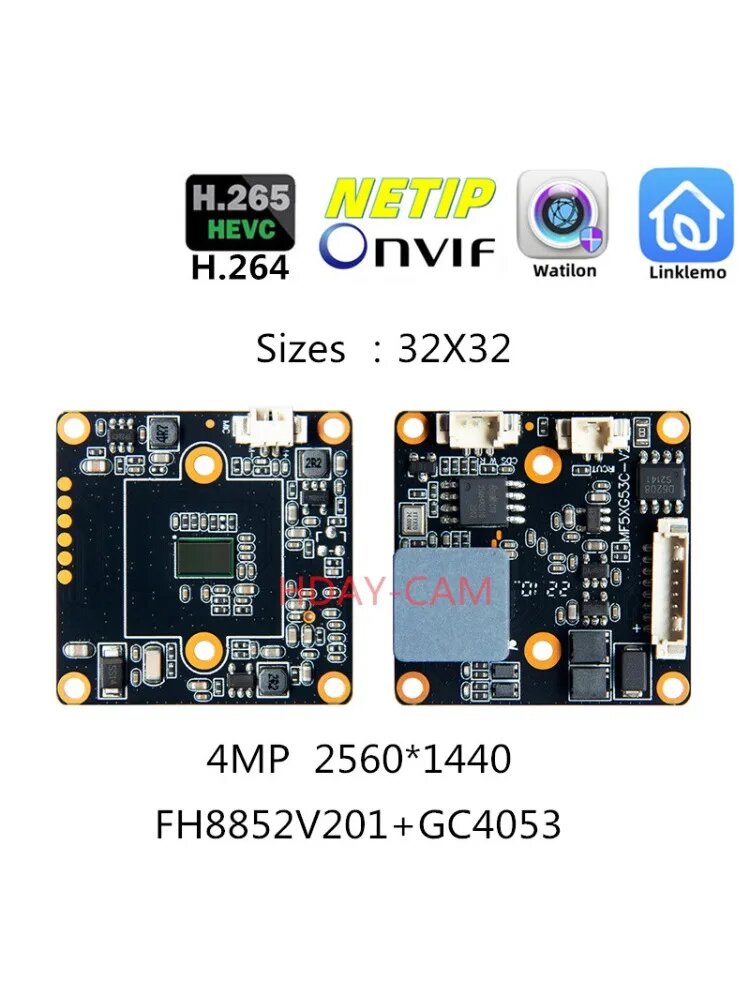 HDAY-CAM IP-камера 4Мп Only Module Board, 2,8 мм