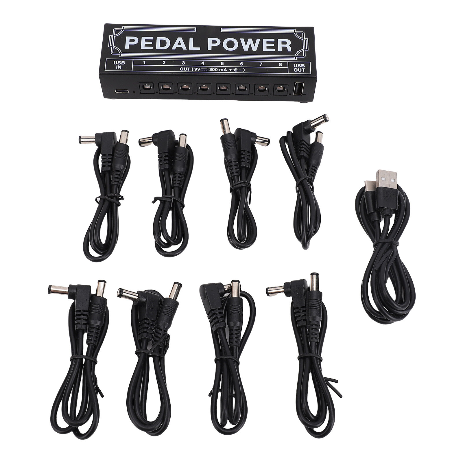 8-канальный блок питания для гитарных педалей с независимой защитой от короткого замыкания и светодиодным индикатором эффектов.