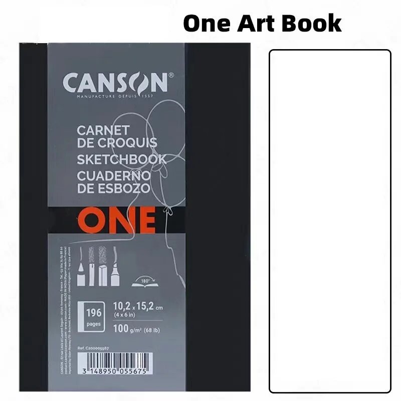 Книга для рисования Canson A6 1pcs, Lock line 98 pages