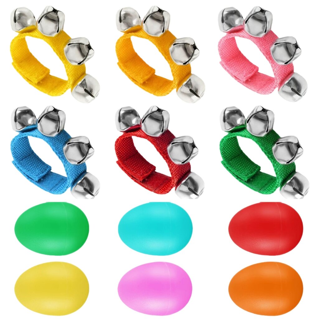 Многоцветный Браслет На Запястье Колокольчики На Лодыжке Колокольчики Музыкальный Ритм Браслет На Ноге Колокольчики На Лодыжке Погремушки Набор Инструментов для Детей