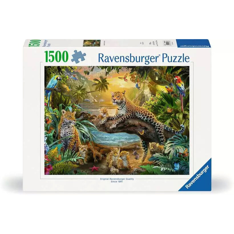 Пазл Ravensburger 1500 Семья леопардов в джунглях, арт.00738
