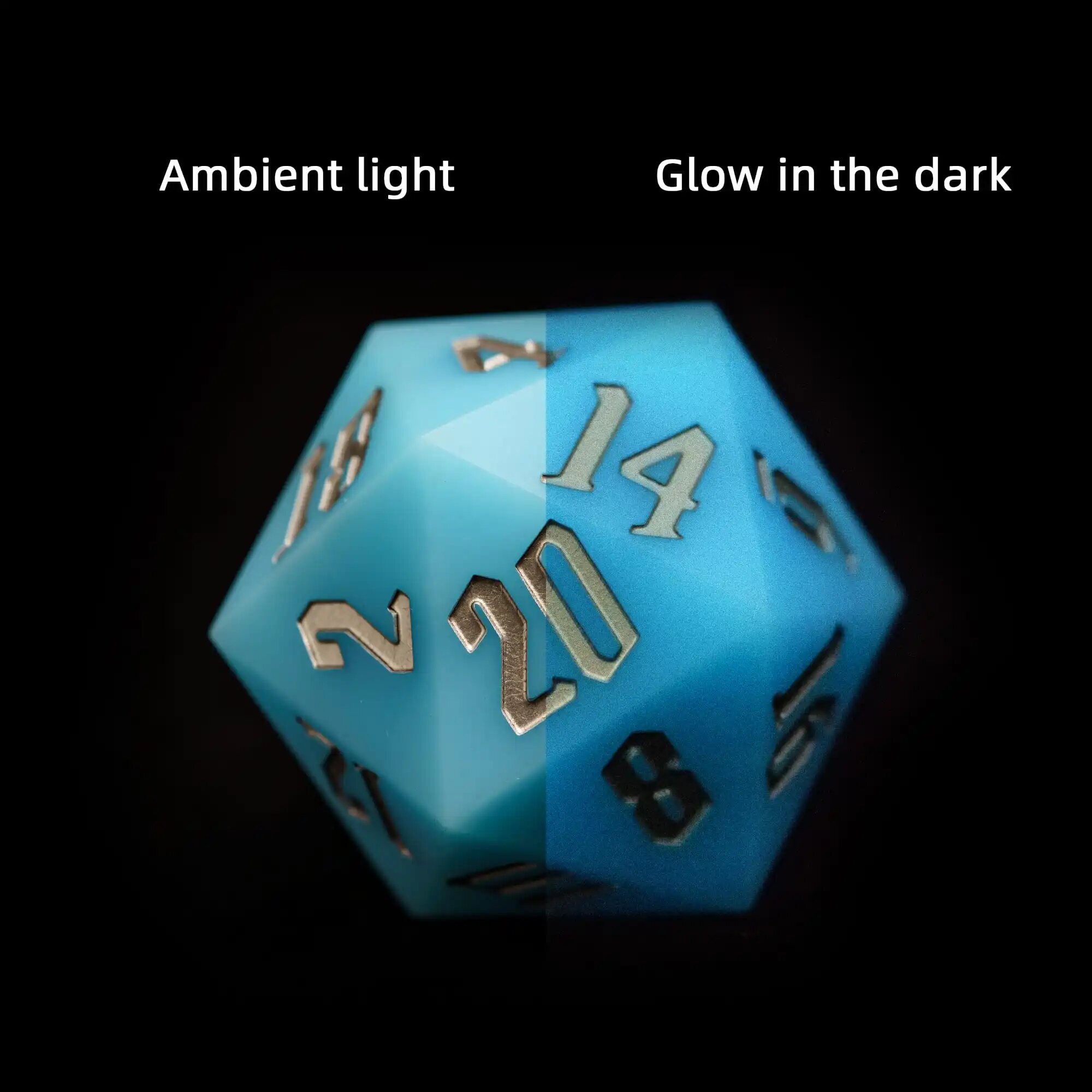 Cusdie Силиконовые кубики D20 переменного цвета Голубой, sky blue 2