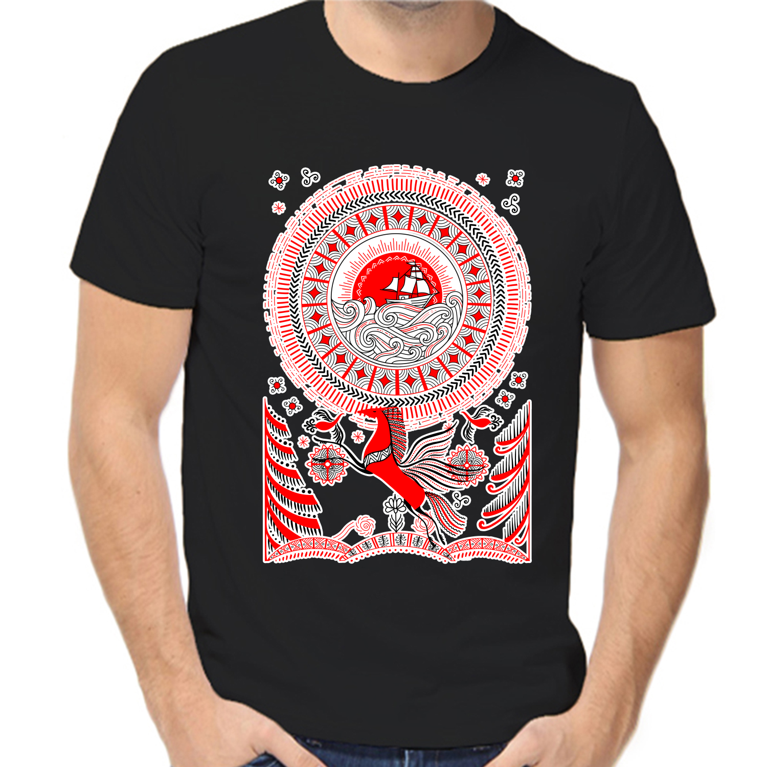 Футболка Хохлома Русские народные узоры