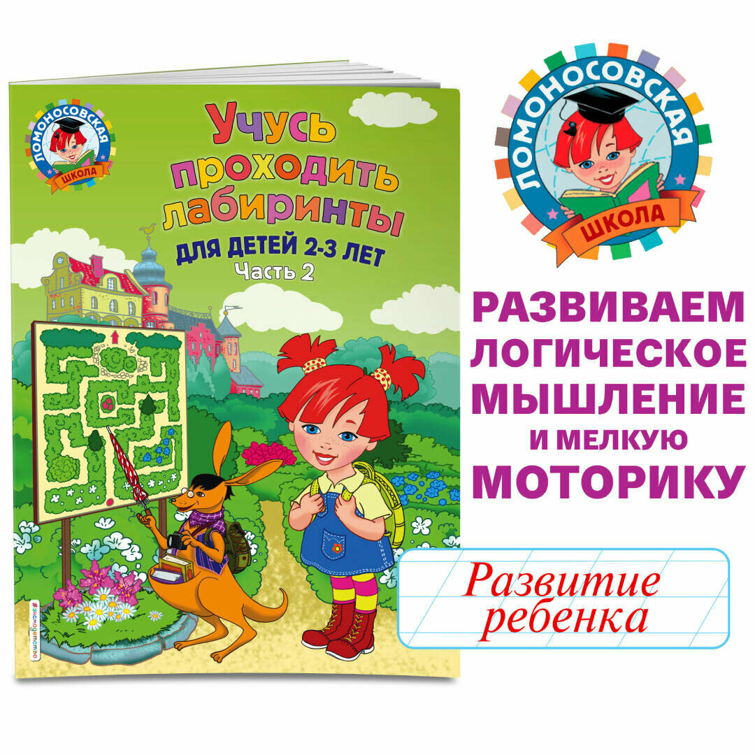 Сафина Ю. А, Родионова Е. А. Учусь проходить лабиринты: для детей 2-3 лет. Ч 2