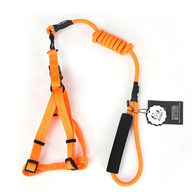 Регулируемая поводок для крупных пород собак - Нейлоновый поводок без давления на шею для прогулок на улице