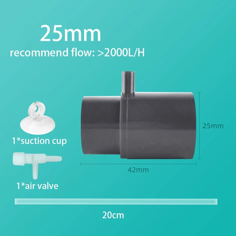 Кислородный диффузор для аквариума 25mm Black