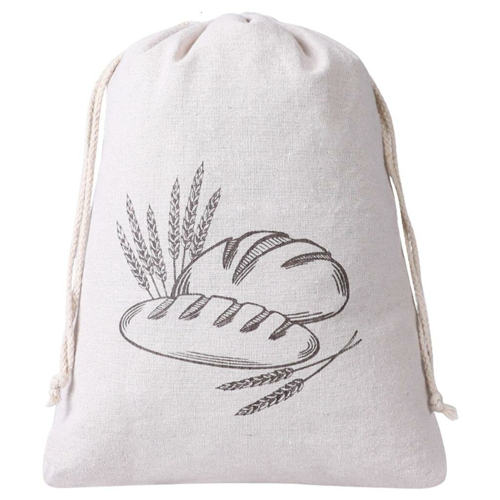 Хлебный мешок с завязками, хлопок с полиуретаном, A