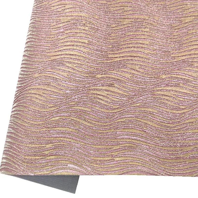 Rose Gold Glitter Leather Sheets Wave Snowflakes Textured Bling Glitter Leather Mesh Glitter Vinyl For Bow DIY 21x29CM Q1610