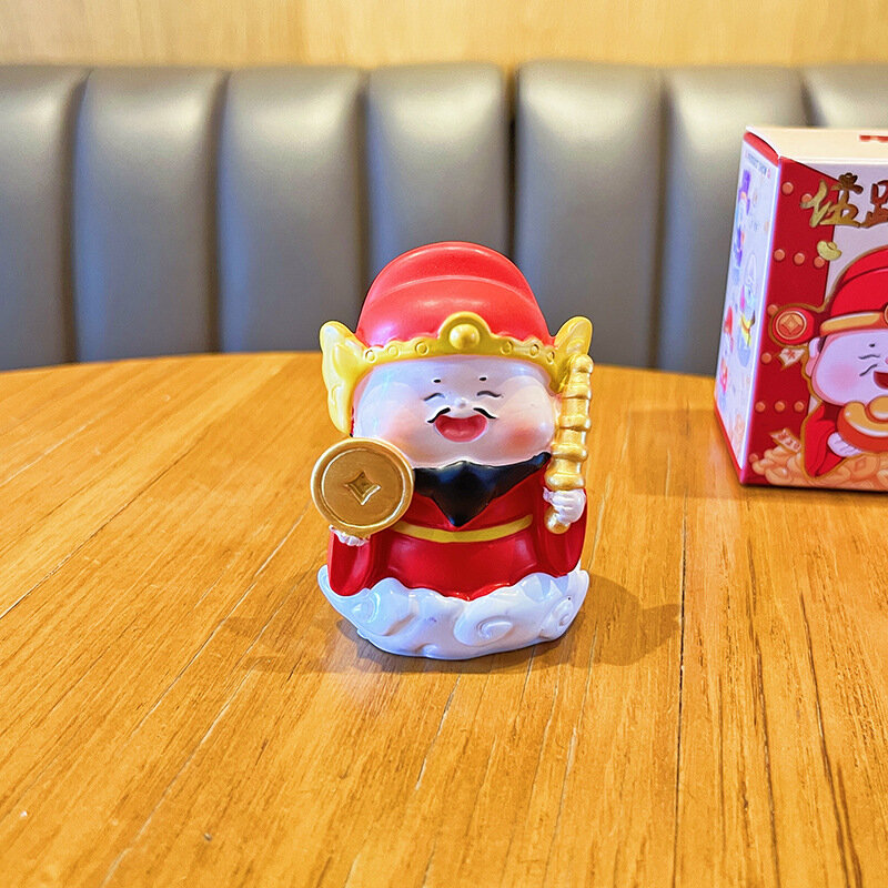 Оригинальная фигурка Бога богатства с пятью сторонами, милая смоляная кукла удачи, процветания и долголетия, фигурка привлекающая богатство, креативное украшение для домашнего рабочего стола